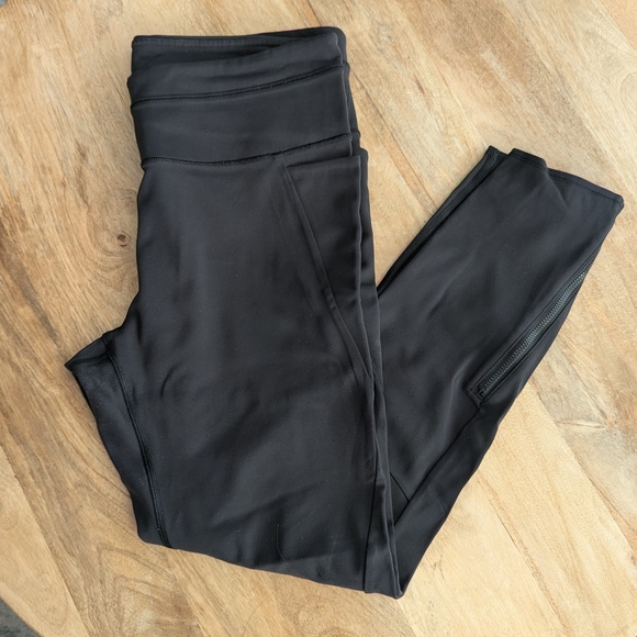 Athleta | Pants & Jumpsuits | Athleta Black Ankle Zip Tights | Poshmark